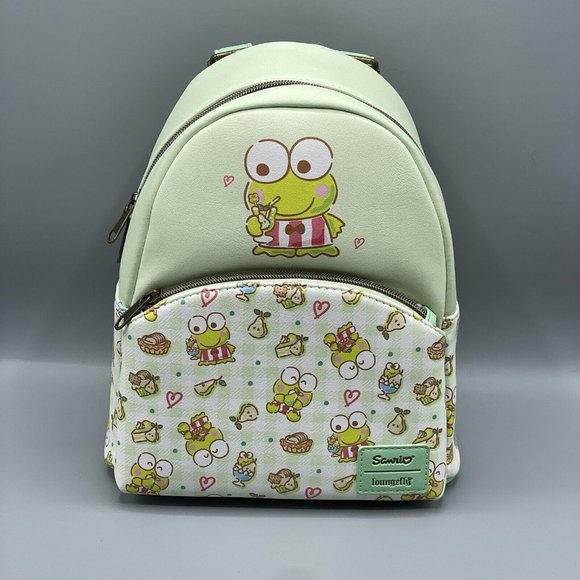 Loungefly | Bags | Loungefly Keroppi Snacks Mini Backpack Green Sanrio ...
